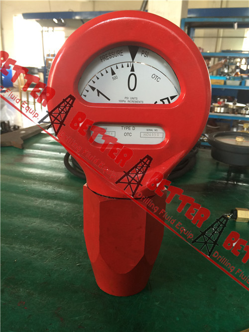 BETTER TYPE F Mud Pressure Gauge Equal OTECO Model 6 Flanged / Union ...
